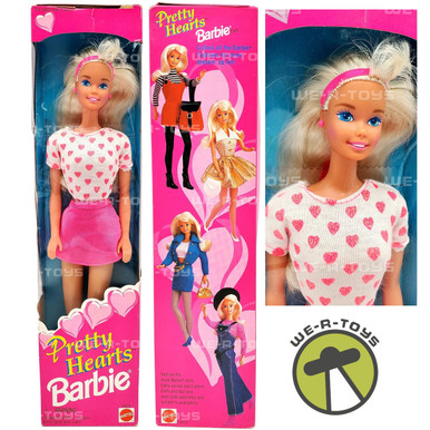 Pretty Hearts Barbie Doll Pink Hearts Valentines Day Mattel 1995 #14473 ...