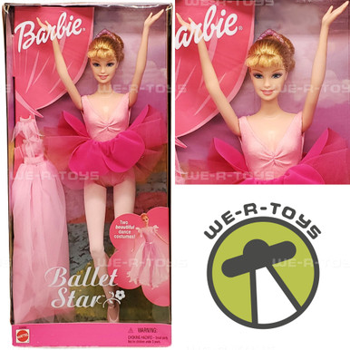 Barbie Ballet Star Doll with Two Beautiful Dance Costumes Mattel 2001 ...