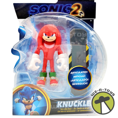 Sonic the Hedgehog 2 The Movie Knuckles Action Figure with Snow Rider ...
