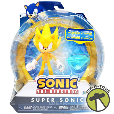 Sonic the Hedgehog Super Sonic with Chaos Emerald Figure Jakks Pacific ...