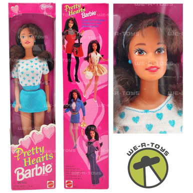 Pretty Hearts Barbie Doll Brunette 1995 Mattel #14475 NRFB - We-R-Toys