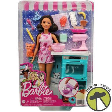 Barbie Doll and Kitchen Playset with Pet and Accessories 2021 Mattel ...