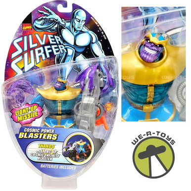 Marvel Comics The Silver Surfer Thanos Figure Cosmic Blasters Toy Biz ...