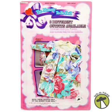 The Mommy To-Be Doll Maternity Floral Long-sleeved Dress Fashion 1992 ...