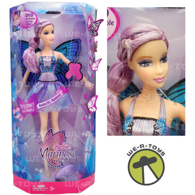 Barbie Mariposa Willa Lavender Butterfly Fairy #L8586 Mattel 2007 NRFP ...