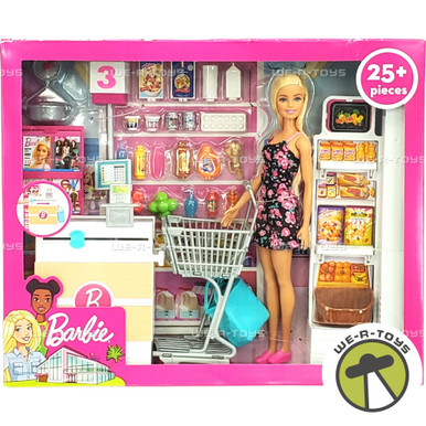 Barbie Grocery Store Playset & Doll 2018 Mattel FRP01 NRFB - We-R-Toys