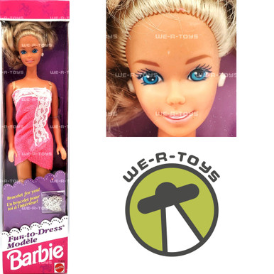 Barbie Fun-To-Dress Doll Pink 1992 Mattel 11536 NRFB - We-R-Toys