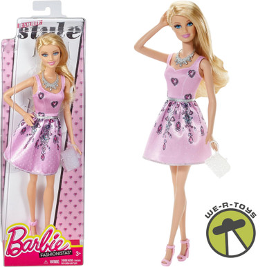Barbie Style Fashionistas Doll Light Pink Dress Blonde 2013 Mattel ...