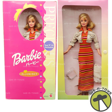 Barbie Japan Precious Orange Stripe Dress Doll 1998 Mattel 27308 NRFB ...