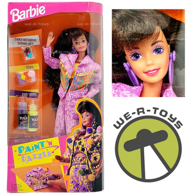 Barbie Paint 'N Dazzle Brunette Doll Set 1993 Mattel 10059 - We-R-Toys