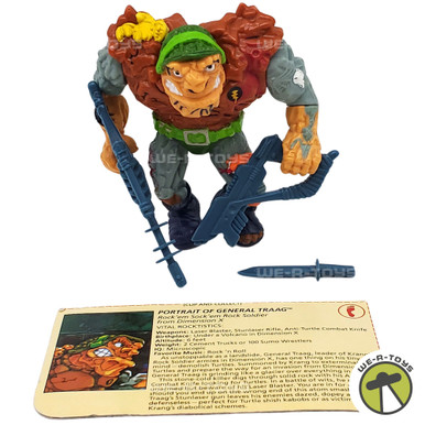 TMNT 1989 General Traag Action Figure With File Card Playmates Used ...