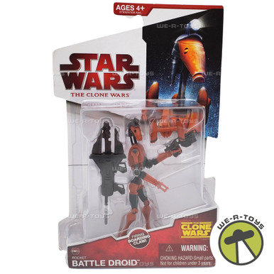 Star Wars The Clone Wars Rocket Battle Droid Action Figure Hasbro 2009 ...