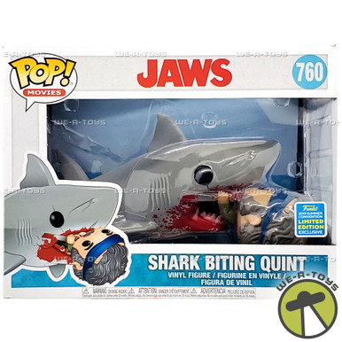 Funko Pop Movies 760 Jaws Shark Biting Quint Deluxe Vinyl Figure 2019 ...