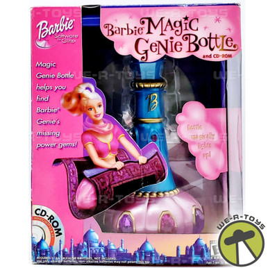 Barbie Magic Genie Bottle Toy and CD ROM PC Game 2000 Mattel #27445 ...