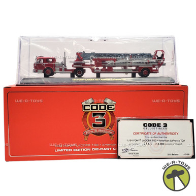 Code 3 Fire & Rescue FDNY Ladder 103 American LaFrance TDA Vehicle LE ...