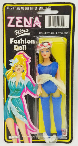 Kenner Zena Ultra Fashion Doll 1987 Jak Pak #0952 6" Doll NRFP