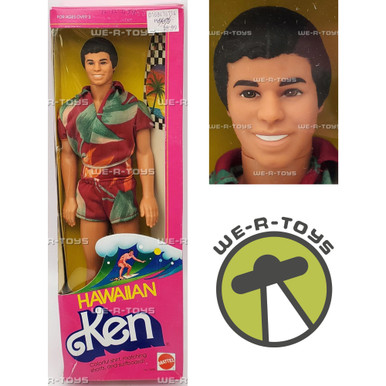 Barbie Hawaiian Ken With Matching Shirt and Surfboard 1983 Mattel No ...