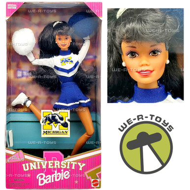 Michigan University Cheerleader Barbie Doll African American 1996 ...