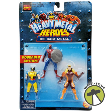 Marvel Heavy Metal Heroes Die Cast Metal Action Figures 1999 Toy Biz ...