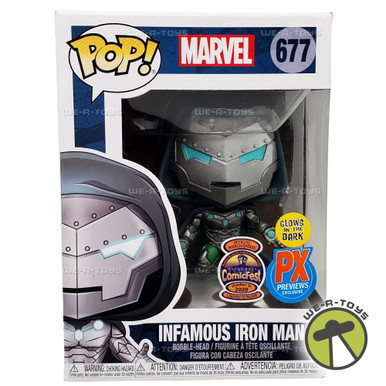 Marvel Funko Pop Infamous Iron Man PX Previews Exclusive Ltd Ed Bobble ...