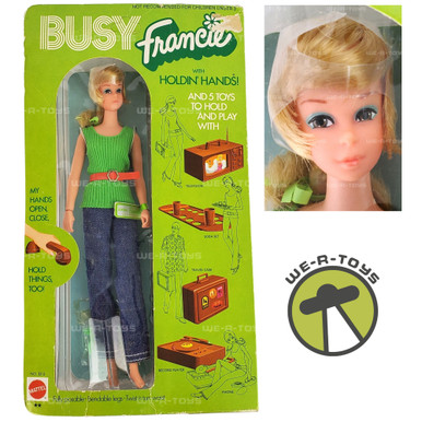 Barbie Busy Francie Doll With Holdin' Hands & 5 Toys 1971 Mattel No ...