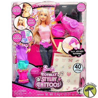 Barbie Totally Stylin' Tattoos Doll 2008 Mattel N4758 - We-R-Toys