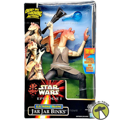 Star Wars Episode I Jar Jar Binks Electronic Figure 1999 Hasbro 84166 ...