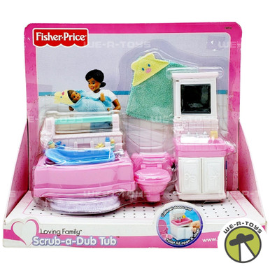 Fisher Price Loving Family Scrub a Dub Tub Doll Furniture Playset 2001 ...