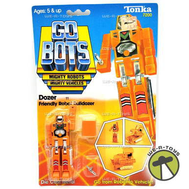 GoBots Dozer #11 Friendly Robot Bulldozer Action Figure 1983 Tonka #7200 - We-R-Toys