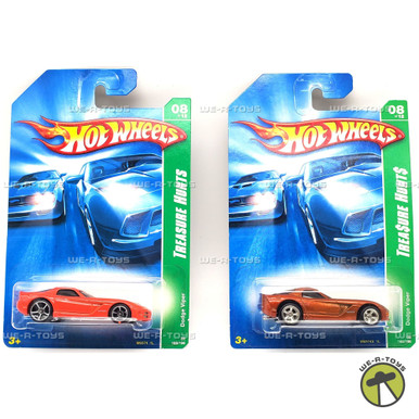Hot Wheels Lot of 2 Dodge Viper Vehicle 8/12 Treasure Hunts 2007 Mattel ...