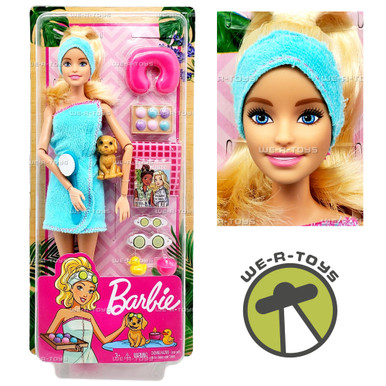 Barbie Spa Doll Blonde with Puppy and Accessories 2019 Mattel GJG55 ...