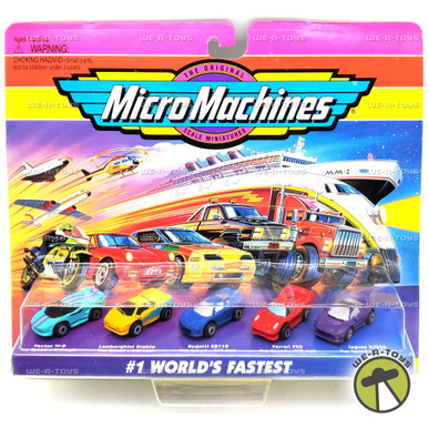 Micro Machines #1 World's Fastest Set of Vehicles 1995 Galoob #75030 ...