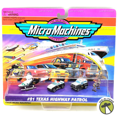 Micro Machines #21 Texas Highway Patrol Set 1996 Galoob #75030 - We-R-Toys