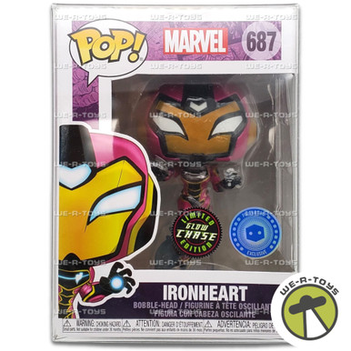 Funko Pop Marvel Ironheart Bobble-Head Glow Chase LE Pop In A Box ...