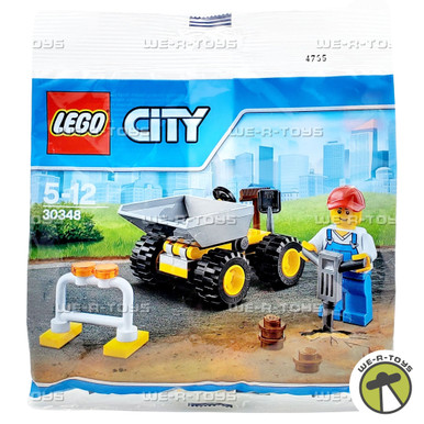 LEGO City Dump Truck and Construction Worker Minifigure Building Set ...