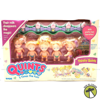 Quints Thirsty Quints 5 Vintage Dolls with Accessories 1991 Tyco #15672 ...