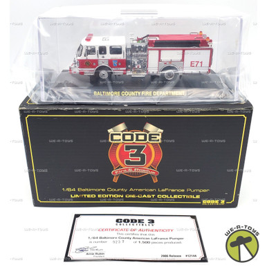 Code 3 Fire & Rescue Baltimore County American LaFrance Pumper Die-Cast ...