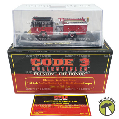 Code 3 Chicago Fire Dept Pastime Special Ward LaFrance Pumper E-113 Ltd ...