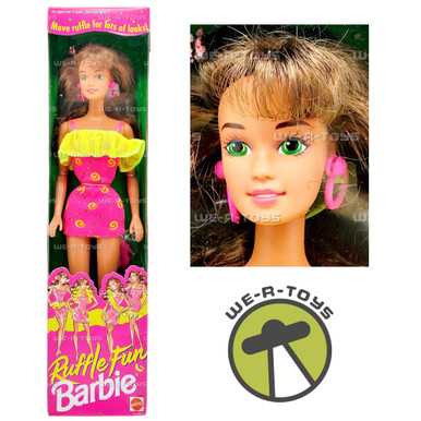 Barbie Ruffle Fun Brunette Doll 1994 Mattel 12435 - We-R-Toys
