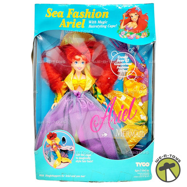 Sea Fashion Ariel With Magic Hairstyling Cape Doll 1992 TYCO 1842 - We ...