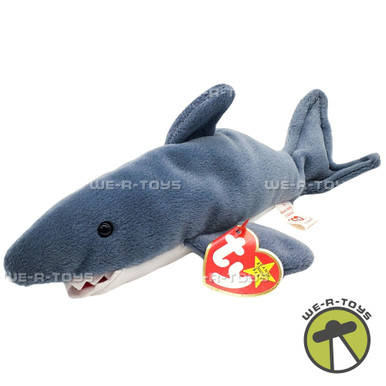 Ty Beanie Babies Crunch the Shark Plush 1997 - We-R-Toys