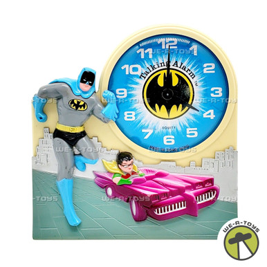 Classic Batman and Robin Talking Alarm Clock 1974 Janex Corp - We-R-Toys