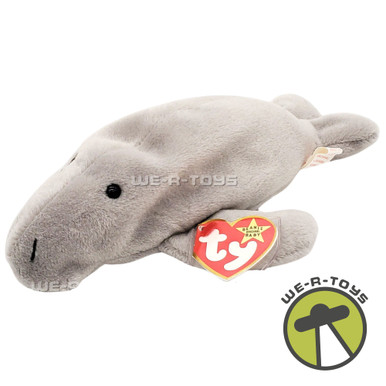 Ty Beanie Babies Manny the Manatee Plush 1996 - We-R-Toys