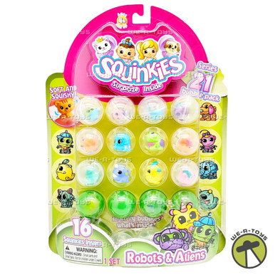 Squinkies Bubble Packs Series 21 Robots and Aliens Figure Set Blip Toys ...