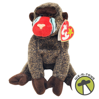 Cheeks Beanie Baby Baboon Plush by Ty 1999 - We-R-Toys