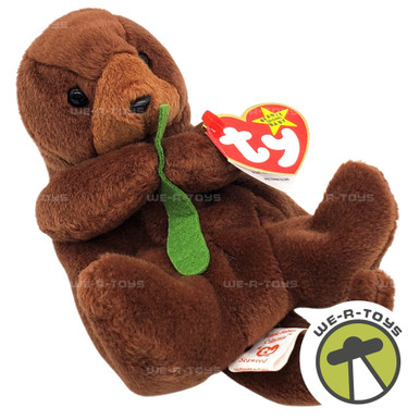 Ty Beanie Babies Seaweed the Otter Plush 1995 - We-R-Toys