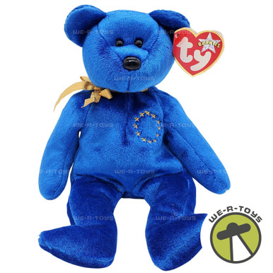 Ty Beanie Babies Unity the Bear Plush 2001 European Union - We-R-Toys