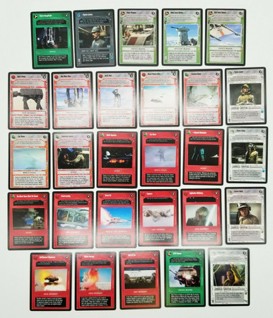 Star Wars CCG Customizable Card Game Hoth Set of 28 of 30 U1 Cards ...