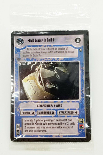 Star Wars CCG Gold leader in Gold 1 & Red Leader in Red 1 Cards Sealed ...