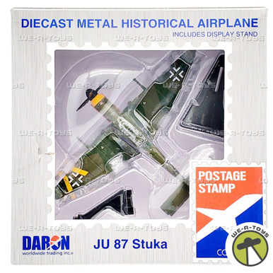 Postage Stamp JU 87 Stuka Diecast Metal Historical Airplane 2018 Daron ...